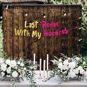 Last Rodeo Bachelorette Party Glitter Banner – Western Cowgirl Bachelorette Party Decorations, Favors and Supplies – Nashville – Austin – Dallas – Charleston - Savannah