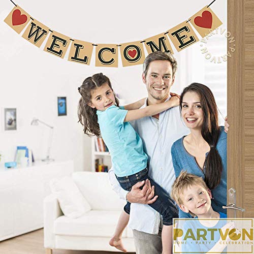 Welcome Banner Sign | Welcome Bunting Garland Family Gathering Photo Booth Props for Office, School, Baby Shower, Homecoming, Reunion | Military Army Homecoming Party Decorations