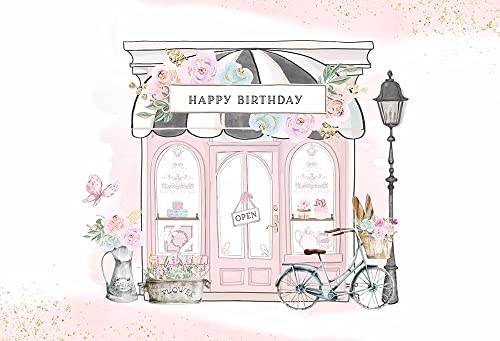 Pink Paris Birthday Party Backdrop French Pink Parisian Cafe Tea 1st Bday Party Background Oh La La Pink Paris Patisserie Party Banner 200x150cm W-8185