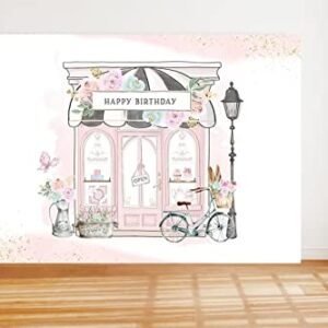 Pink Paris Birthday Party Backdrop French Pink Parisian Cafe Tea 1st Bday Party Background Oh La La Pink Paris Patisserie Party Banner 200x150cm W-8185