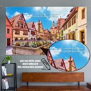 in The Style of Oktoberfest Festival Decorations, Extra Large Bavarian Street Scenery Sign Poster Festival Background Banner Photo Booth Backdrop with Rope Festival Party Supplies, 70.8 x 43.3 Inch()