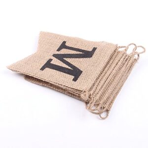 Junxia Miss to Mrs Wedding or Party Natural Burlap Banner Decoration