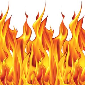 Beistle Plastic Flame Photo Backdrop - Burning Fire Photography Background