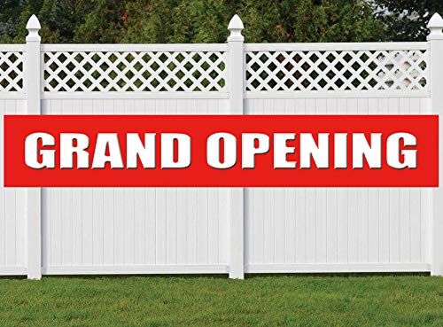 Grand Opening Banner, Store Restaurant Grocery Shop Advertising Business Start Large Sign