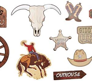 Amscan Western Value Cutouts, 11", 9",7", Multicolor