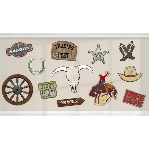 Amscan Western Value Cutouts, 11", 9",7", Multicolor