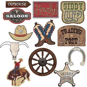 Amscan Western Value Cutouts, 11", 9",7", Multicolor