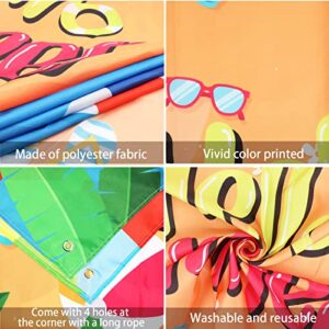 Beach Backdrop Decorations Hawaiian Pool Party Banner Pool Surfboard Background for Birthday Summer Hawaiian Themed Party Supplies Favors