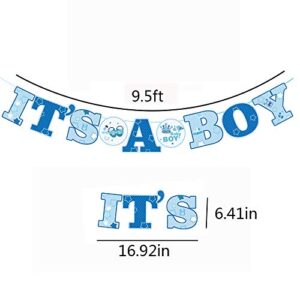 Auteby It's A BOY Banner Welcome Boy Baby Shower Party Decoration