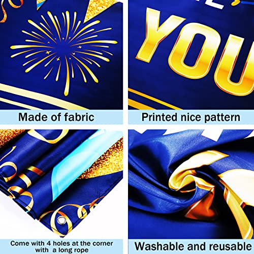 We Will Miss You Party Decorations Going Away Party Supplies Farewell Backdrop Retirement Decorations Goodbye Banner Anniversary Good Luck Banner for Coworker 6 x 4FT - Blue