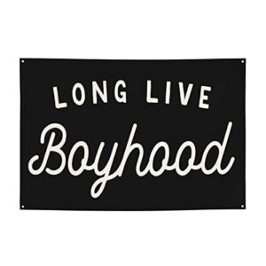 long live boyhood banners 47 x 71 in party indoor outdoor decor banners home outdoor decor yard hanging sign banner decoration, personalized banner for parties