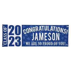 let’s make memories class of 2023 graduation banner – blue – graduation party décor – 6 feet