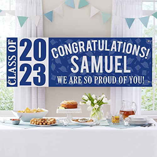 Let’s Make Memories Class of 2023 Graduation Banner - Blue - Graduation Party Décor - 6 Feet