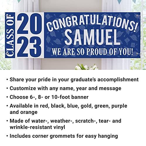 Let’s Make Memories Class of 2023 Graduation Banner - Blue - Graduation Party Décor - 6 Feet