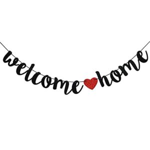 welcome home banner welcome back party decorations for military marines black glitter welcome home banners for patriots welcome home elder family party supplies