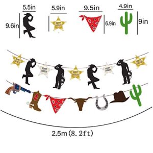 Western Party Decoration Cowboy Banner, Wild West Cowboy Theme Party Barnyard Theme Birthday Decor Event Supplies, Westerns Day Sign West Cowboy Banner Hanging