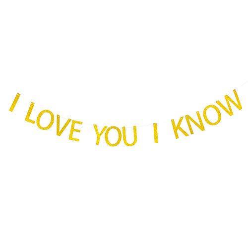 I Love You I Know Banner, Star Wars Theme Wedding Banner, Han and Leia Wedding Banner Perfect for Wedding Party/Bridal Shower and Anniversary Party Decor