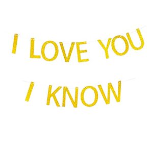 I Love You I Know Banner, Star Wars Theme Wedding Banner, Han and Leia Wedding Banner Perfect for Wedding Party/Bridal Shower and Anniversary Party Decor