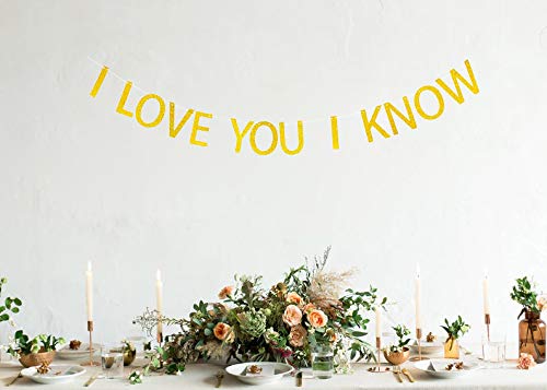 I Love You I Know Banner, Star Wars Theme Wedding Banner, Han and Leia Wedding Banner Perfect for Wedding Party/Bridal Shower and Anniversary Party Decor