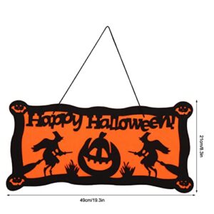 Halloween Sign Clear Printing Decorative Rectangular Happy Halloween Banner for Bedroom Coffee Bar Garden Halloween Banner Halloween Decoration(pumpkin), Halloween Sign Clear Printing Decorative