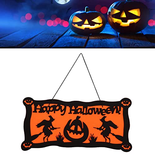 Halloween Sign Clear Printing Decorative Rectangular Happy Halloween Banner for Bedroom Coffee Bar Garden Halloween Banner Halloween Decoration(pumpkin), Halloween Sign Clear Printing Decorative