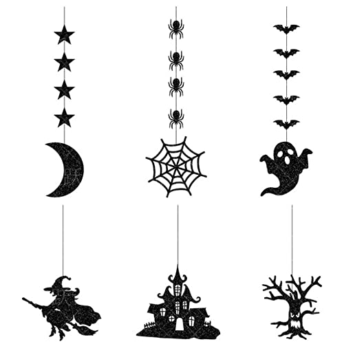 Halloween Decoration Banner Pendant Spider Witch Ghost Bat Pendant Ghost Festival Atmosphere Layout Props Happy Helloween Party