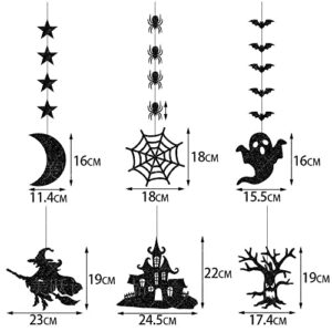 Halloween Decoration Banner Pendant Spider Witch Ghost Bat Pendant Ghost Festival Atmosphere Layout Props Happy Helloween Party