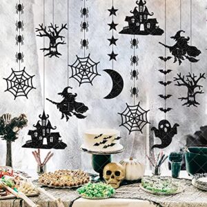 Halloween Decoration Banner Pendant Spider Witch Ghost Bat Pendant Ghost Festival Atmosphere Layout Props Happy Helloween Party