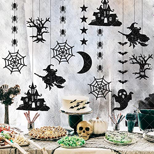 Halloween Decoration Banner Pendant Spider Witch Ghost Bat Pendant Ghost Festival Atmosphere Layout Props Happy Helloween Party