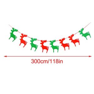 Christmas Wall Decor Banner Hanging Bunting Garland Banner Decoration Supplies Handheld Flag Poles Tall (E, One Size)