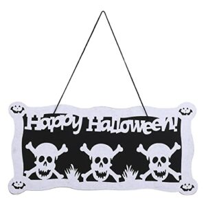 halloween banner, halloween door banner halloween sign clear printing decorative rectangular happy halloween banner for bedroom coffee bar garden halloween decorations(skull)