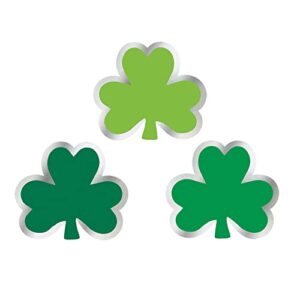 amscan st. patrick’s day paper with glitter mini cutouts, 50 pcs, green, 2.5″