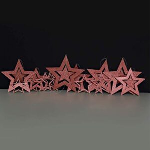 Decor365 Glitter Rose Gold Star Garland Twinkle Little Star Party Decoration Hanging Decor backdrop Banner Streamer for Birthday/Bday/Baby Shower/Bachelorette/Wedding/Christmas/Engagement/Graduation