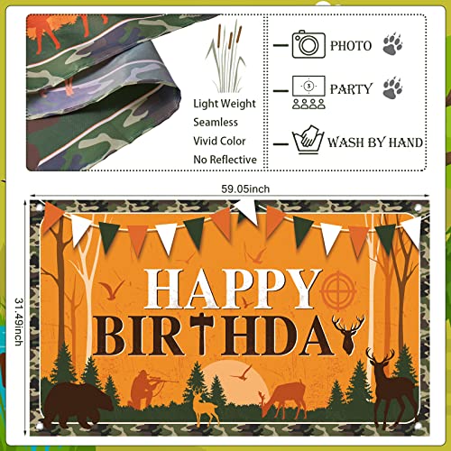 Hunting Birthday Party Supplies Gone Hunting Photography Backdrops Hunting Birthday Party Decoration Camo Birthday Party Supplies Hunting Backdrop Decor for Birthday Camo Camping Hunting Themed Party