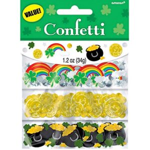 amscan 369142 st. patrick’s day value confetti, 1.2 oz, multicolor