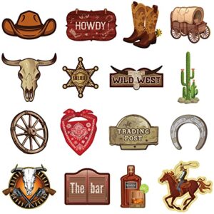 32 pieces western party decorations cowboys party decorations western cutouts cowboy cutouts wild cutouts country party decorations for western theme cowboy theme birthday party supplies