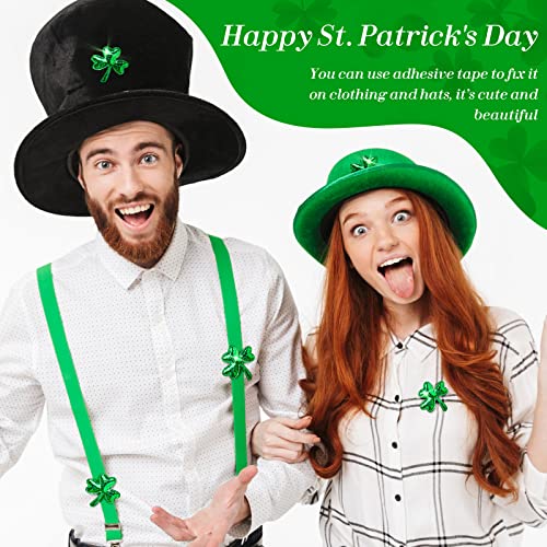 50Pcs St. Patrick's Day Shamrocks Table Confetti Sprinkles St Patricks Day Decorations Glitter Lucky Irish Green Scatter Shamrocks Assorted Cutouts Party Confetti for DIY Holiday Party Supplies