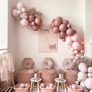 blush dusty pink balloon garland matte latex nude pink balloons double-stuffed retro pink balloon arch kit for party wedding baby shower graduation birthday decoration