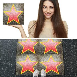 Star Sticker Decor with Black Marker for Movie Theme Red Carpet Oscar Party Decorations(25 Packs)