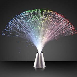 light up fiber optic party centerpieces with color changing led lights (set of 12)