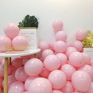 moxmay 100pcs 10″ party decoration pastel color balloons macaron candy colored latex balloons for birthday wedding engagement anniversary christmas festival-macaron pink