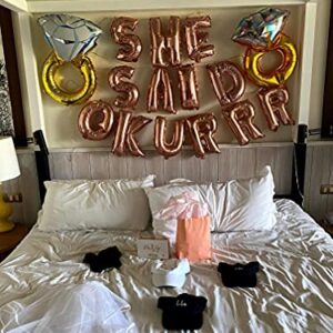 JeVenis She Said Okurrr Balloon Engagement Decoration Balloon She Said Yes Balloon Wedding Proposal Decoration Proposal Banner Bridal Shower Decor Hen Party Bachelorette Party Decoration