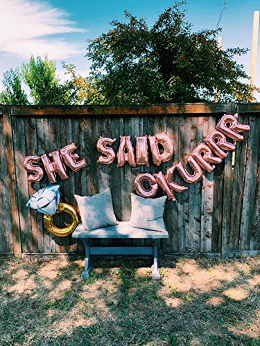 JeVenis She Said Okurrr Balloon Engagement Decoration Balloon She Said Yes Balloon Wedding Proposal Decoration Proposal Banner Bridal Shower Decor Hen Party Bachelorette Party Decoration