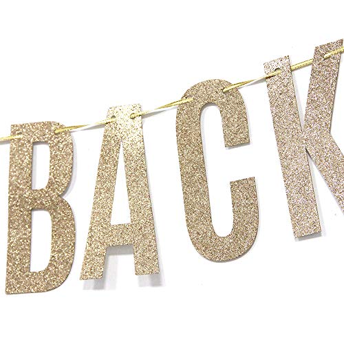 Champagne Gold Welcome Back Banner, Welcome Home Sign,Housewarming, Military, Family Party Decorations