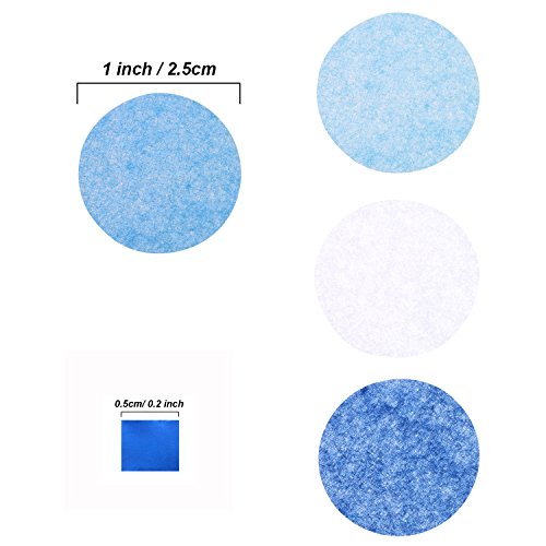 TecUnite 1 Inch Tissue Paper Confetti White Blue Table Confetti for Boys Baby Shower Birthday Decoration, 1.76 oz