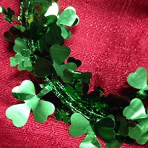 Amscan Saint Patrick's Day Shamrocks Wire Garland, 12', Green