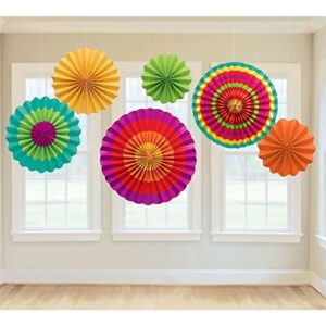 Super Z Outlet 12 Paper Fan Mexican Fiesta/Cinco De Mayo /Carnival/ Taco Tuesday Kids Party Hanging Decoration Supplies