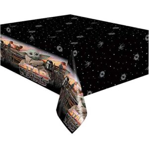 unique mandalorian the child rectangular plastic tablecover – 1 pc, multi color, one size