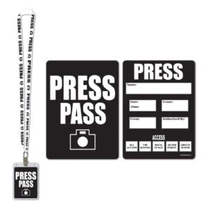 beistle press party pass, 25-inch