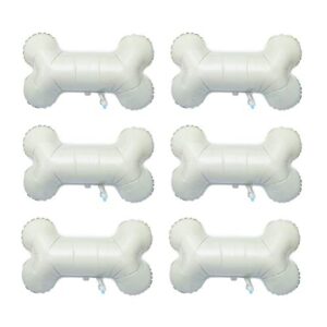 janou 6pcs bone shaped balloons foil helium aluminum balloons for pets dog party suppliers